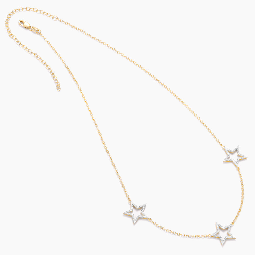 Triplet Stars Chain Necklace – Ella Stein India